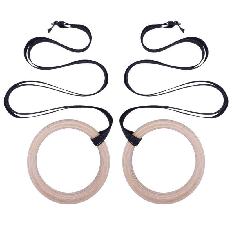 Outdoor Wood Gymnastics Pull Up Rings – UK Home Gym Equipment